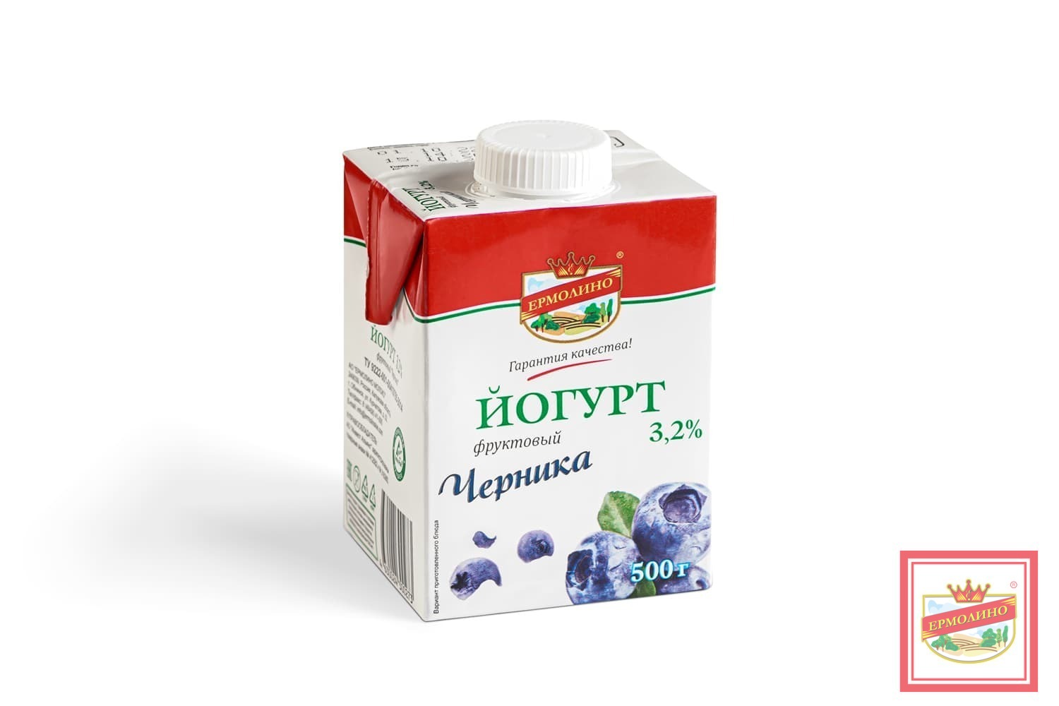 Йогурт фруктовый «Черника», 3,2%, 500 г